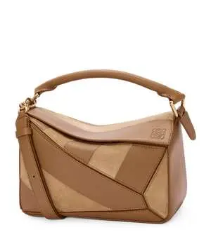 Loewe Small Leather Puzzle Edge Top-handle Bag - Brown