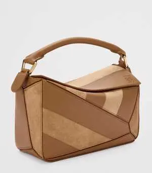 Loewe Small Leather Puzzle Edge Top-handle Bag - Brown