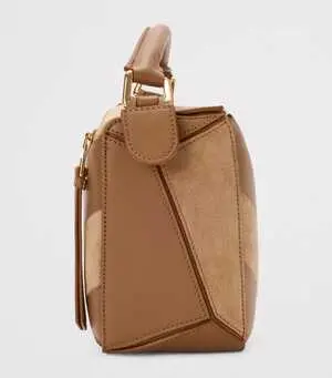 Loewe Small Leather Puzzle Edge Top-handle Bag - Brown
