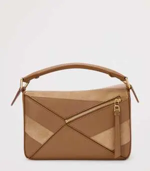 Loewe Small Leather Puzzle Edge Top-handle Bag - Brown
