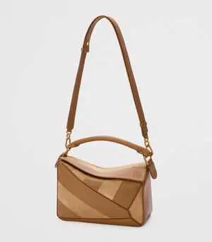 Loewe Small Leather Puzzle Edge Top-handle Bag - Brown