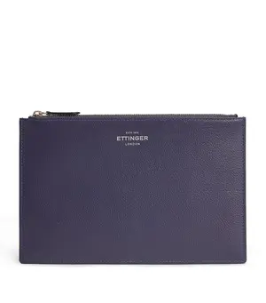 ETTINGER Leather Capra Travel Pouch - Blue
