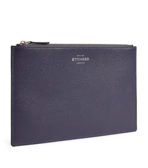 ETTINGER Leather Capra Travel Pouch - Blue