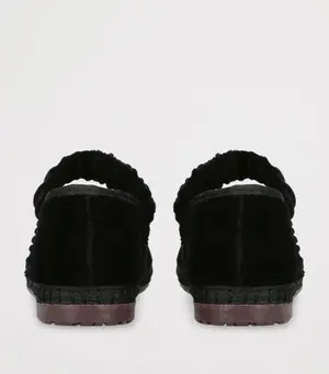 FLABELUS Velvet Mafalda Espadrilles - Black