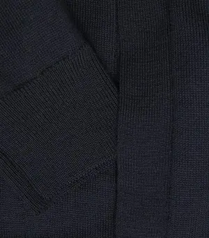 John Smedley Merino Wool Hybrid Overshirt - Navy