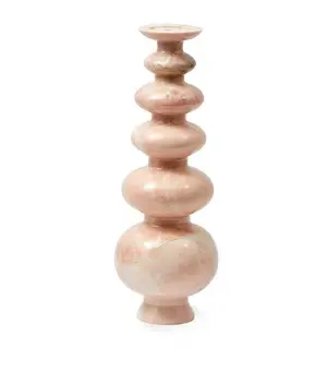 POLSPOTTEN Polished Marble Heritage Sphere Candle Holder - Pink