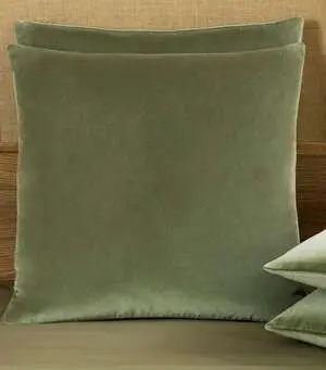 Frette Luxury Velvet Cushion Cover - Green