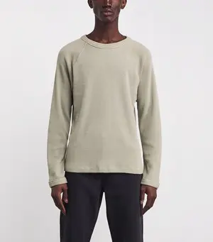 AGOLDE Cotton-blend Payson Waffle T-shirt - Grey