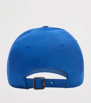 Burberry Cotton Gabardine Thistle Shield Cap - Blue