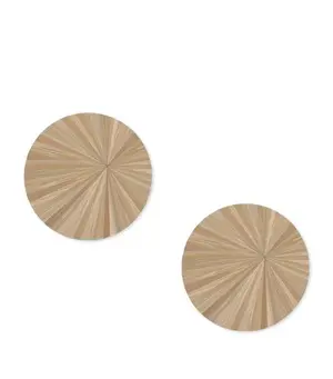 HESTIA Set Of 2 Soleil Round Coasters - Yellow