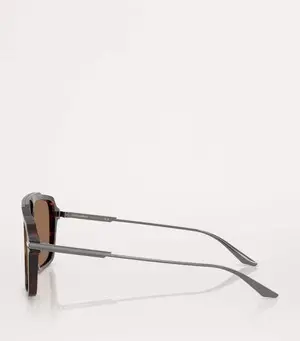 Dolce & Gabbana Acetate Aviator Sunglasses - Brown