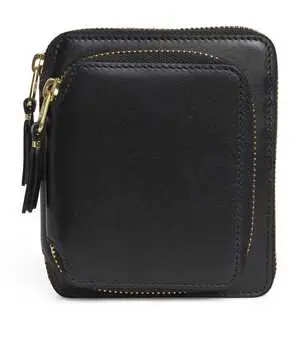 Comme Des Garçons Leather Zipped Wallet - Black