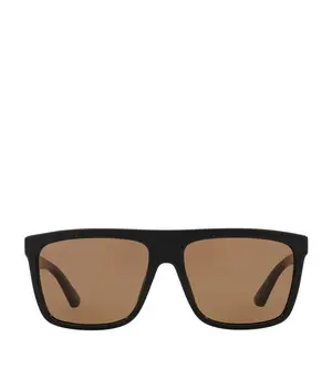 Gucci Injected 0gc0018s0 Sunglasses - Gold