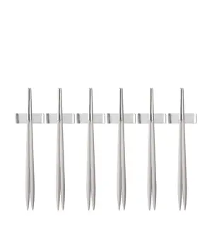 BUGATTI Set Of 6 Stainless Steel Ares Chopsticks - Ivory