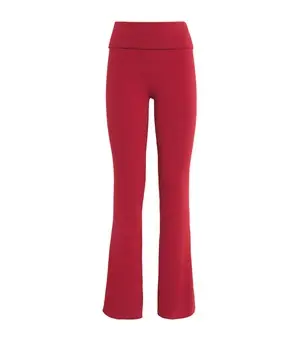 SKIMS Cotton-blend Jersey Foldover Trousers - Red