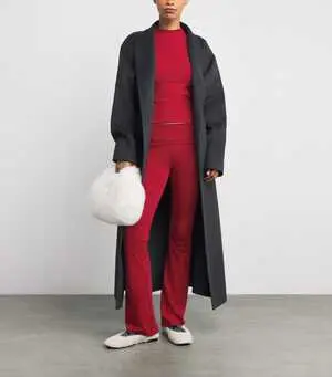 SKIMS Cotton-blend Jersey Foldover Trousers