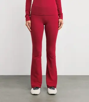 SKIMS Cotton-blend Jersey Foldover Trousers
