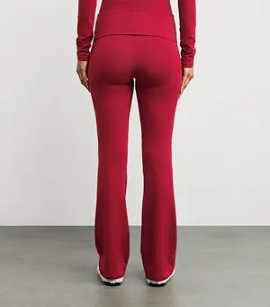 SKIMS Cotton-blend Jersey Foldover Trousers
