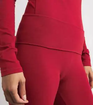 SKIMS Cotton-blend Jersey Foldover Trousers