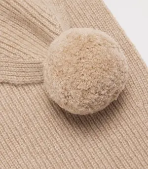 Harrods Cashmere Pom-pom Scarf
