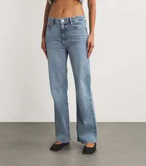 FRAME The Pixie Arrow Bootcut Jeans - Navy