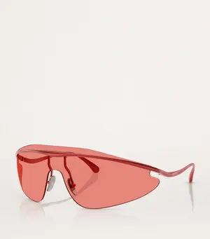 FERRARI Metal Irregular Sunglasses - Red