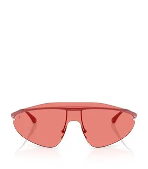 FERRARI Metal Irregular Sunglasses - Red