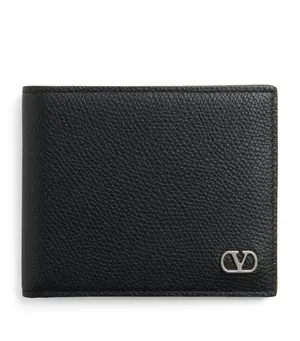 Valentino Garavani Leather Vlogo Signature Wallet - Black