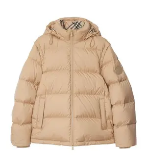 Burberry Detachable-sleeve Puffer Jacket - Beige