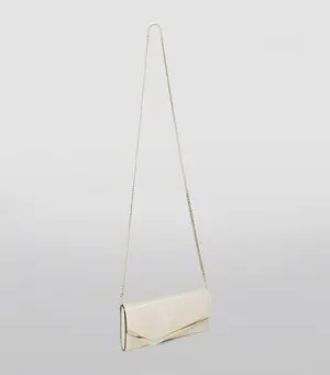 JIMMY CHOO Leather Emmie Clutch - White