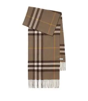 Burberry Cashmere Check Scarf - Brown