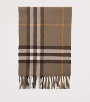 Burberry Cashmere Check Scarf - Brown