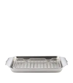 HESTAN Stainless Steel Baking Pan With Cooling Rack - Silver