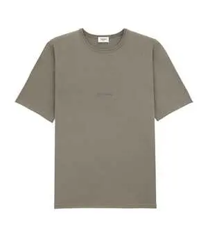 Saint Laurent Cotton Logo T-shirt - Grey