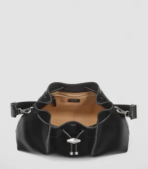 JIMMY CHOO Medium Leather Cinch Bucket Bag