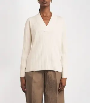 Max Mara Cashmere V-neck Pullover
