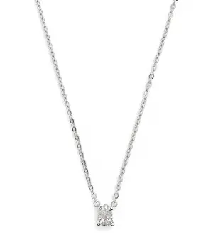 Harrods Gold And Diamond Pendant Necklace - White