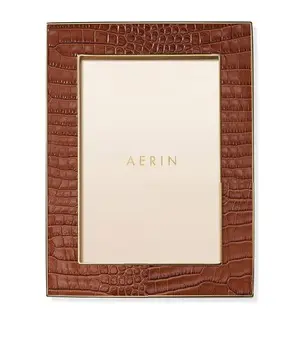 Aerin Leather Classic Photo Frame - Brown