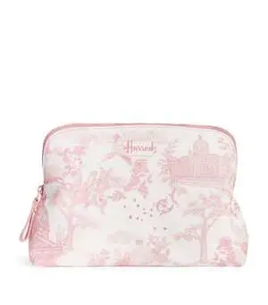 Harrods Toile Half Moon Cosmetic Bag - Pink