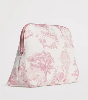 Harrods Toile Half Moon Cosmetic Bag - Pink
