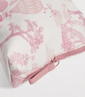 Harrods Toile Half Moon Cosmetic Bag - Pink