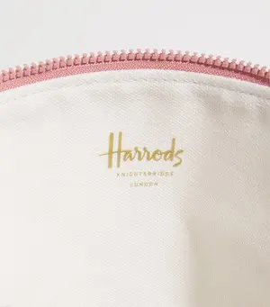 Harrods Toile Half Moon Cosmetic Bag - Pink