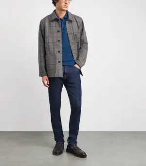 Isaia Silk-linen Polo Shirt