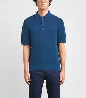 Isaia Silk-linen Polo Shirt