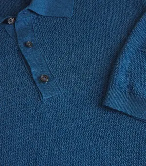 Isaia Silk-linen Polo Shirt