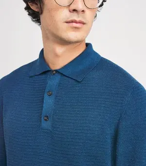 Isaia Silk-linen Polo Shirt