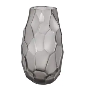 Lalique Small Crystal Silex Vase - Grey