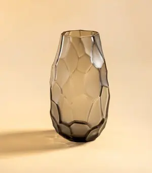 Lalique Small Crystal Silex Vase - Grey