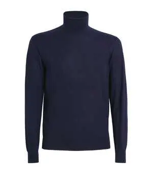 Ralph Lauren Purple Label Cashmere Rollneck Sweater - Navy