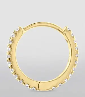 MARIA TASH Diamond Eternity Single Hoop Earring - Gold
